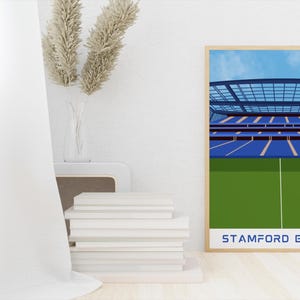 Chelsea FC Stadium Poster Wall Art Football Soccer Stamford Bridge ...