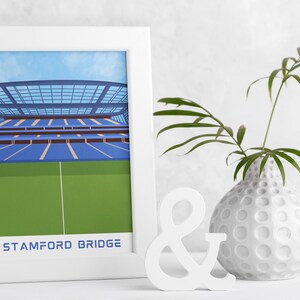 Chelsea FC Stadium Poster Wall Art Football Soccer Stamford Bridge ...