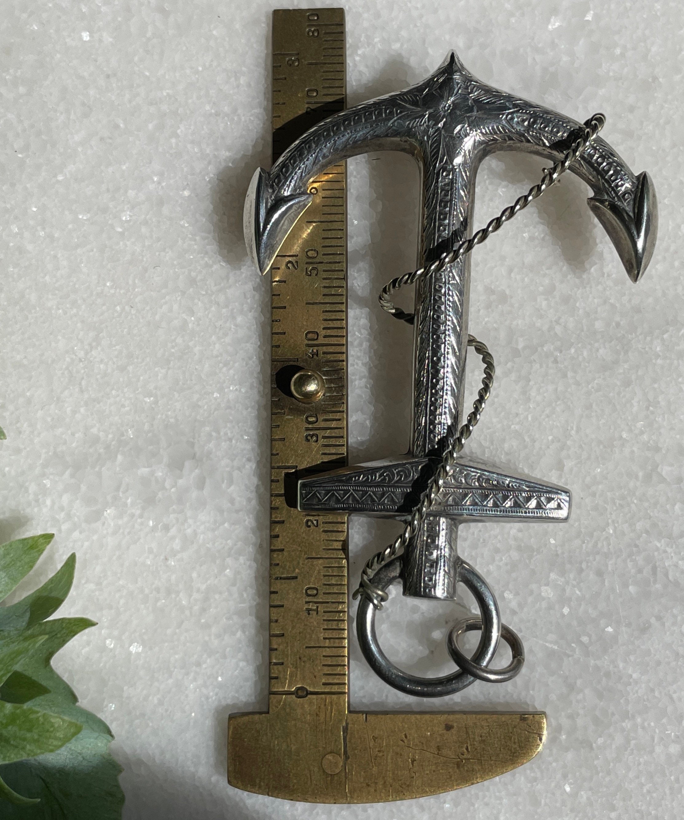Victorian Large Silver Anchor Brooch and Pendant, Antique, Circa 1870s ...
