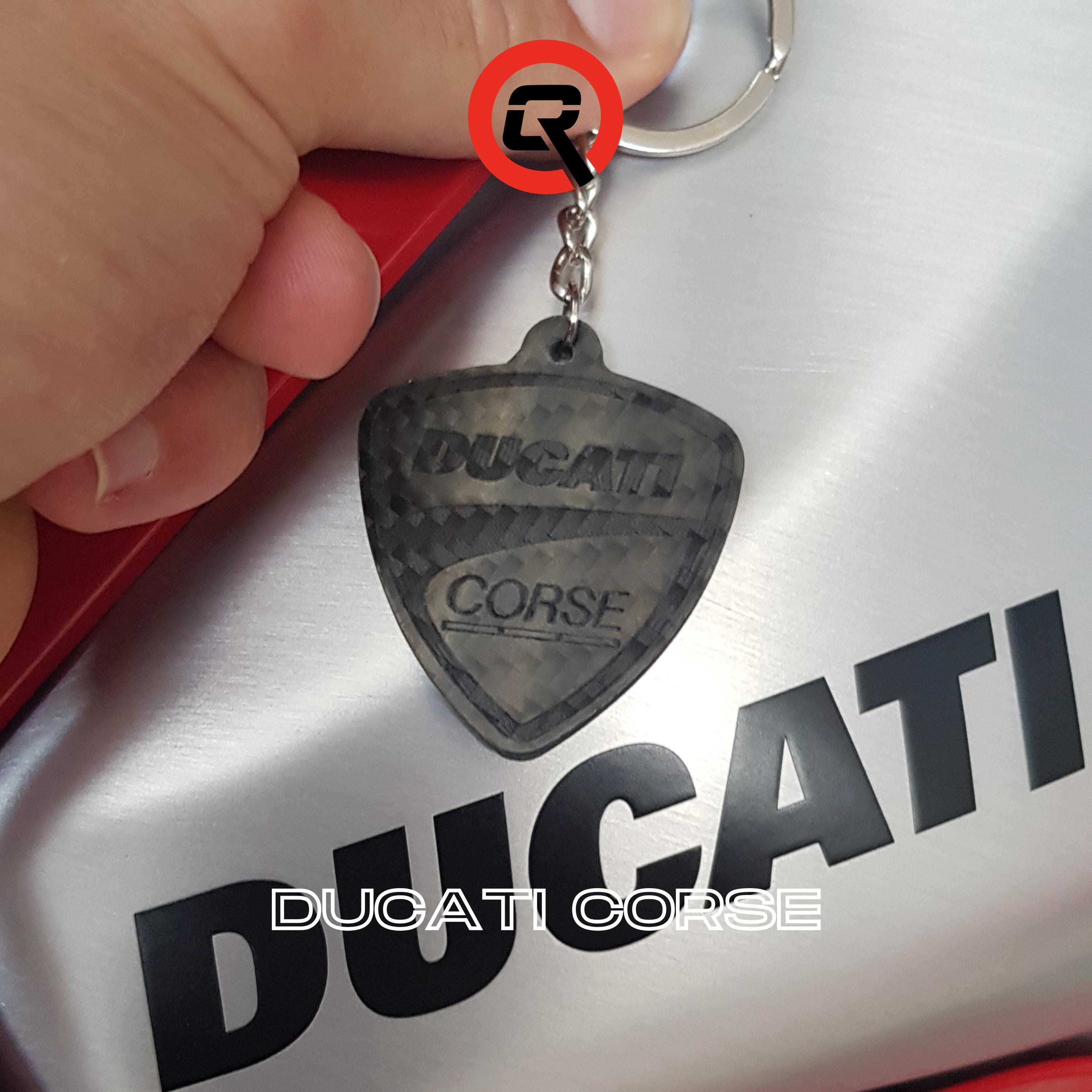 Ducati Corse Carbon Fiber Keychain | With Custom Name or Logo | Made in ...