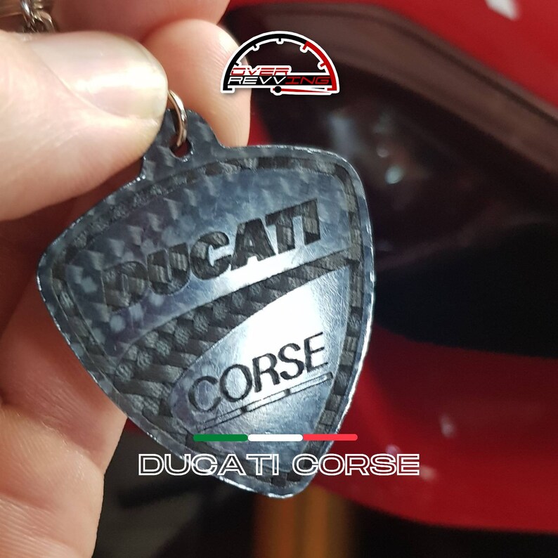 Ducati Corse Carbon Fiber Keychain - Etsy