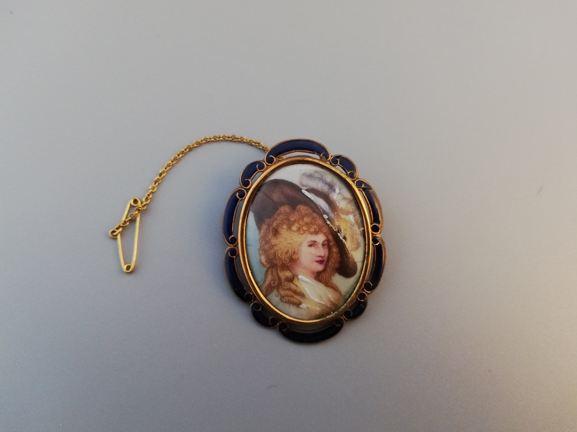 Vintage Signed Thomas L Mott TLM Portrait Brooch / Pendant - Etsy UK