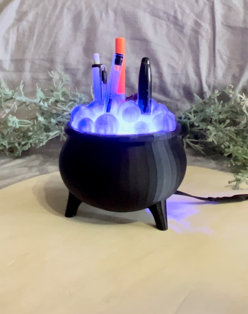 Cauldron Pen Holder Halloween Witch Decor - Etsy