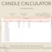 Candle Calculator Spreadsheet to Price Handmade Candles, Candle Making ...