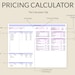 Purple Pricing Calculator Spreadsheet to Price Handmade Products ...