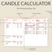 Candle Calculator Spreadsheet to Price Handmade Candles, Candle Making Pricing Calculator, Cost ...