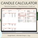 Candle Calculator Spreadsheet to Price Handmade Candles, Candle Making ...