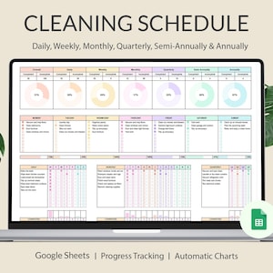 Ultimate Cleaning Checklist Spreadsheet, Cleaning Schedule Google ...