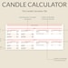 Candle Calculator Spreadsheet to Price Handmade Candles, Candle Making ...