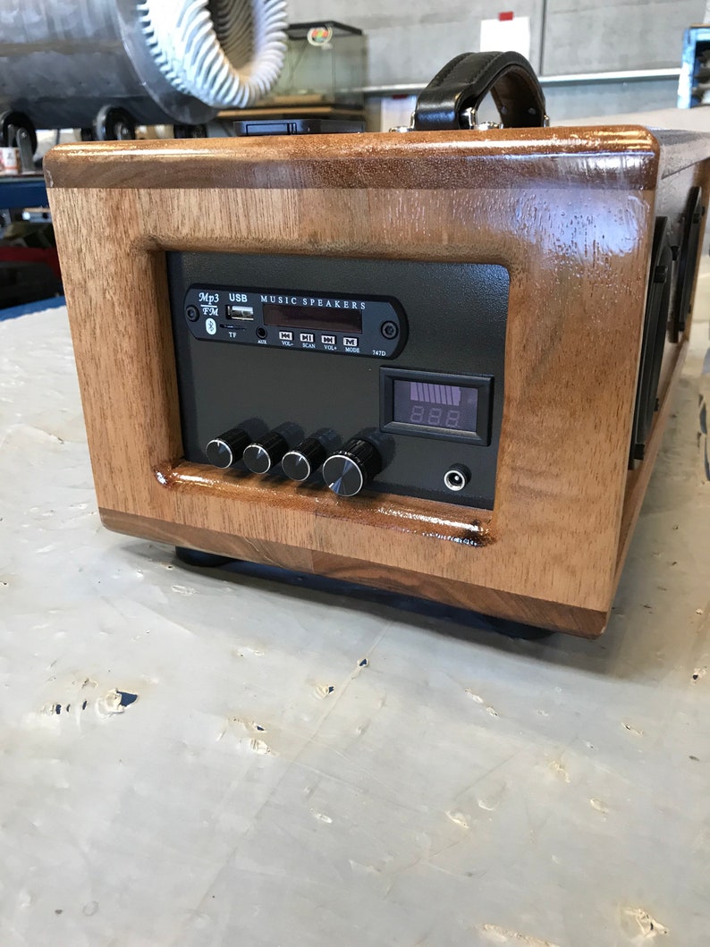 Mahogany Portable Bluetooth Battery Operated Stereo Boombox - Etsy