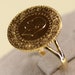 22K and 14K Gold Turkish Coin Ring, Gold Signet Ring, Statement Gold ...