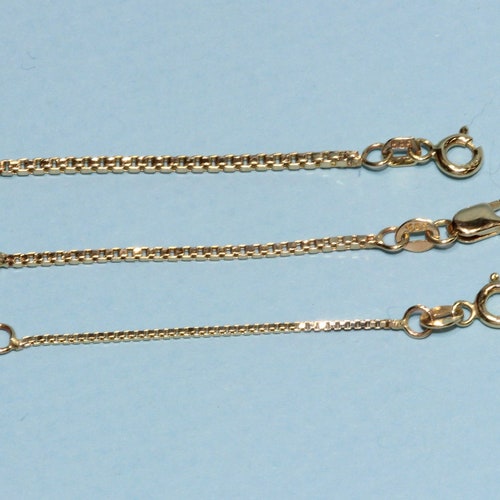 14k Solid Gold Necklace or Bracelet Extender Chain Adjustable - Etsy