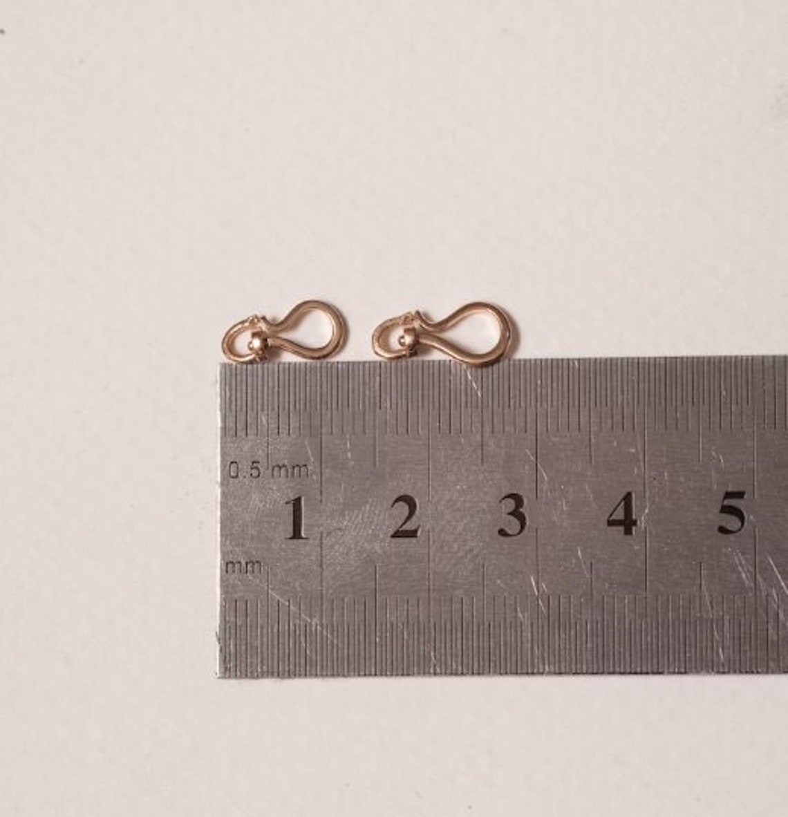 18K 14K Real Gold Swivel S Hook Hinge Hook Real Solid Gold | Etsy