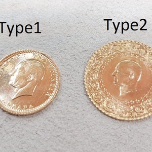 22K and 14K Gold Turkish Coin Ring, Gold Signet Ring, Statement Gold ...