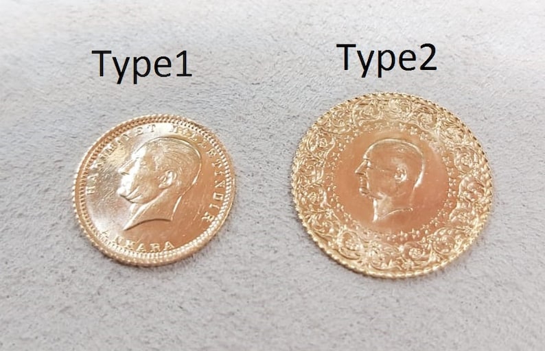22K and 14K Gold Turkish Coin Ring, Gold Signet Ring, Statement Gold ...