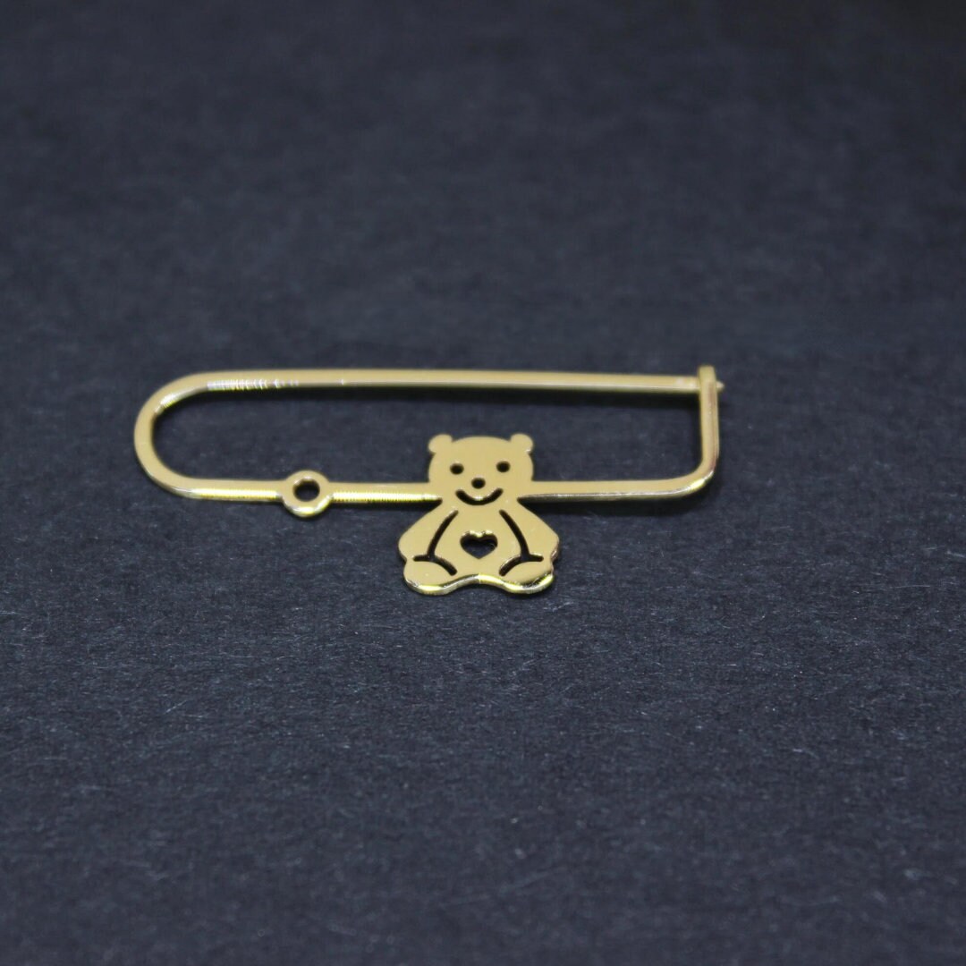 14K Solid Gold New Born Baby Pin, Baby Brooch, New Born Baby Gift ...