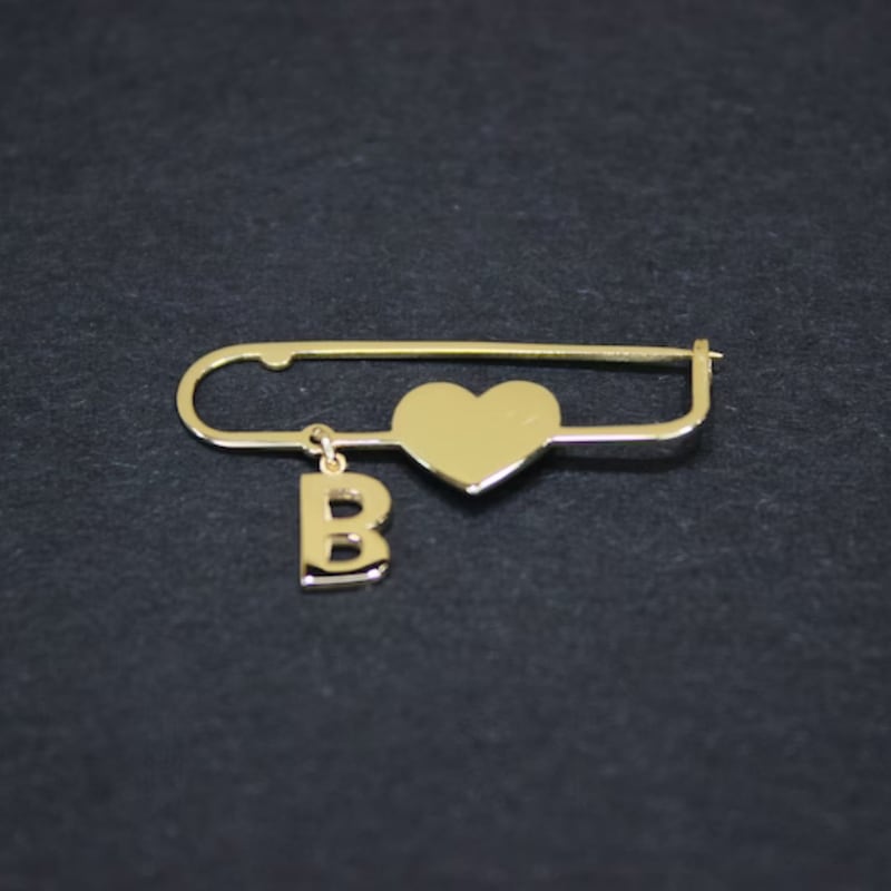 Heart Safety Pin - Etsy