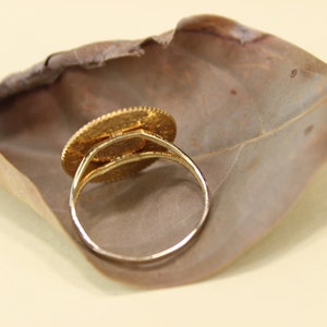 22K and 14K Gold Turkish Coin Ring, Gold Signet Ring, Statement Gold ...