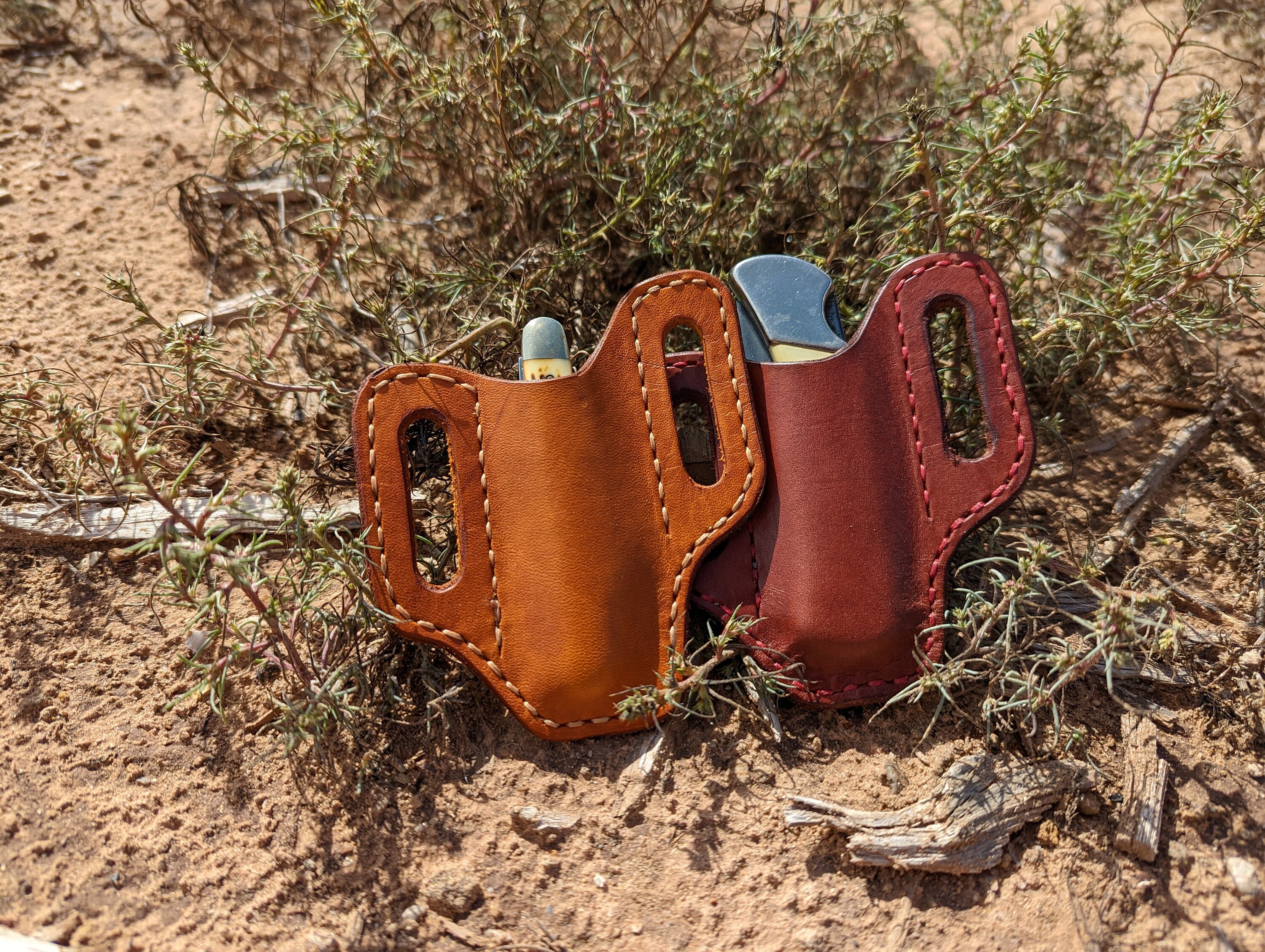 Handmade Leather Trapper Sheath. Trapper Knife Scabbard. Leather Knife ...