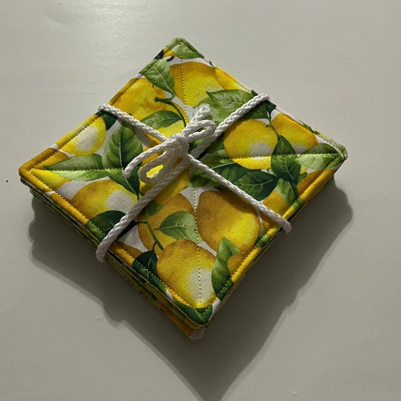 Lemon Coasters - Etsy