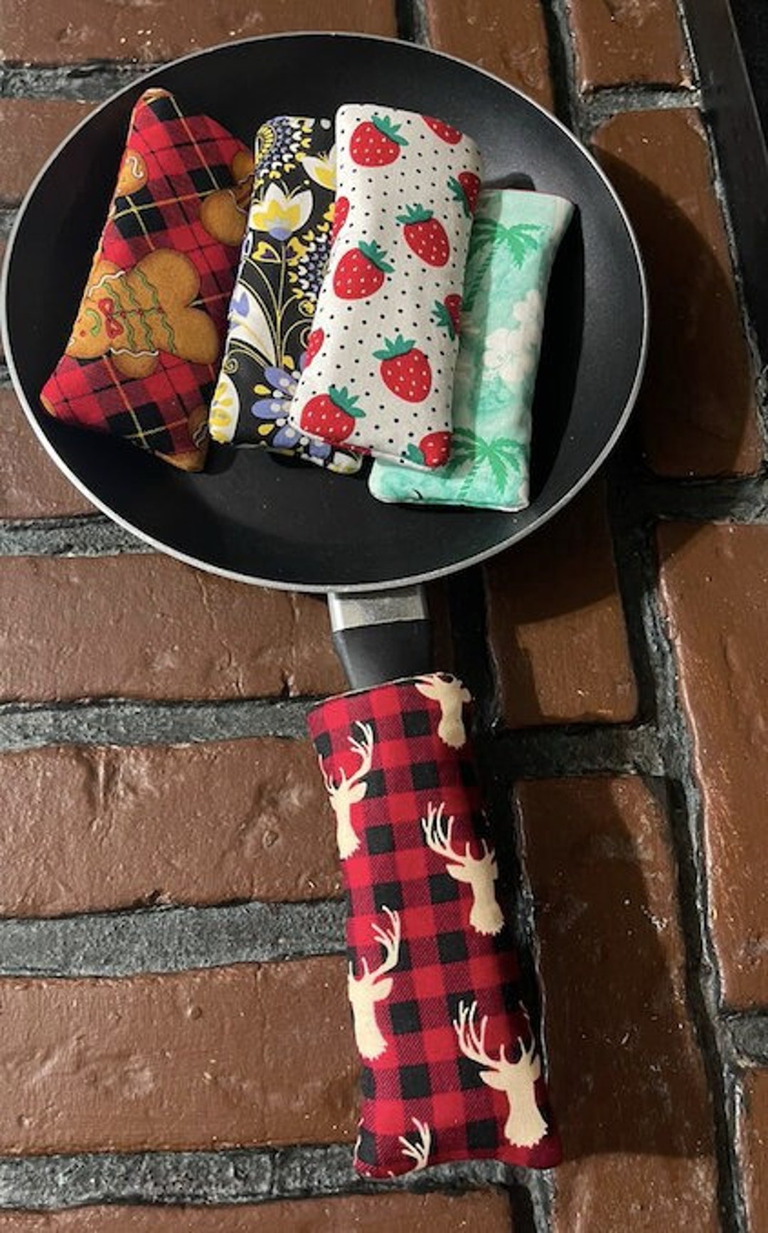 Insulated Iron Skillet Handle, Pan Handle Cover (handmade), Unique ...