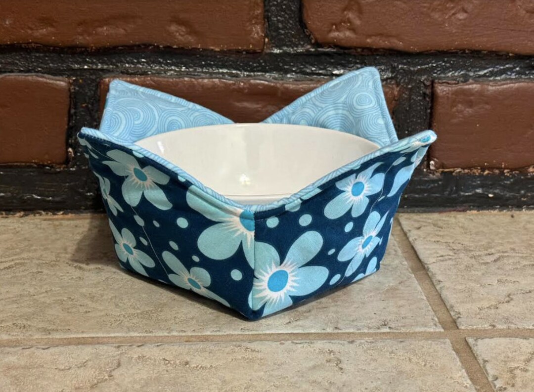 Microwavable Bowl Cozy Reversible Handmade, Unique Gift for Her ...
