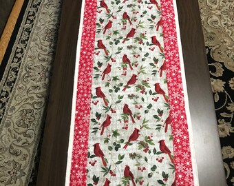 Table Runner Green Birds Table Setting Long Tablescape - Etsy