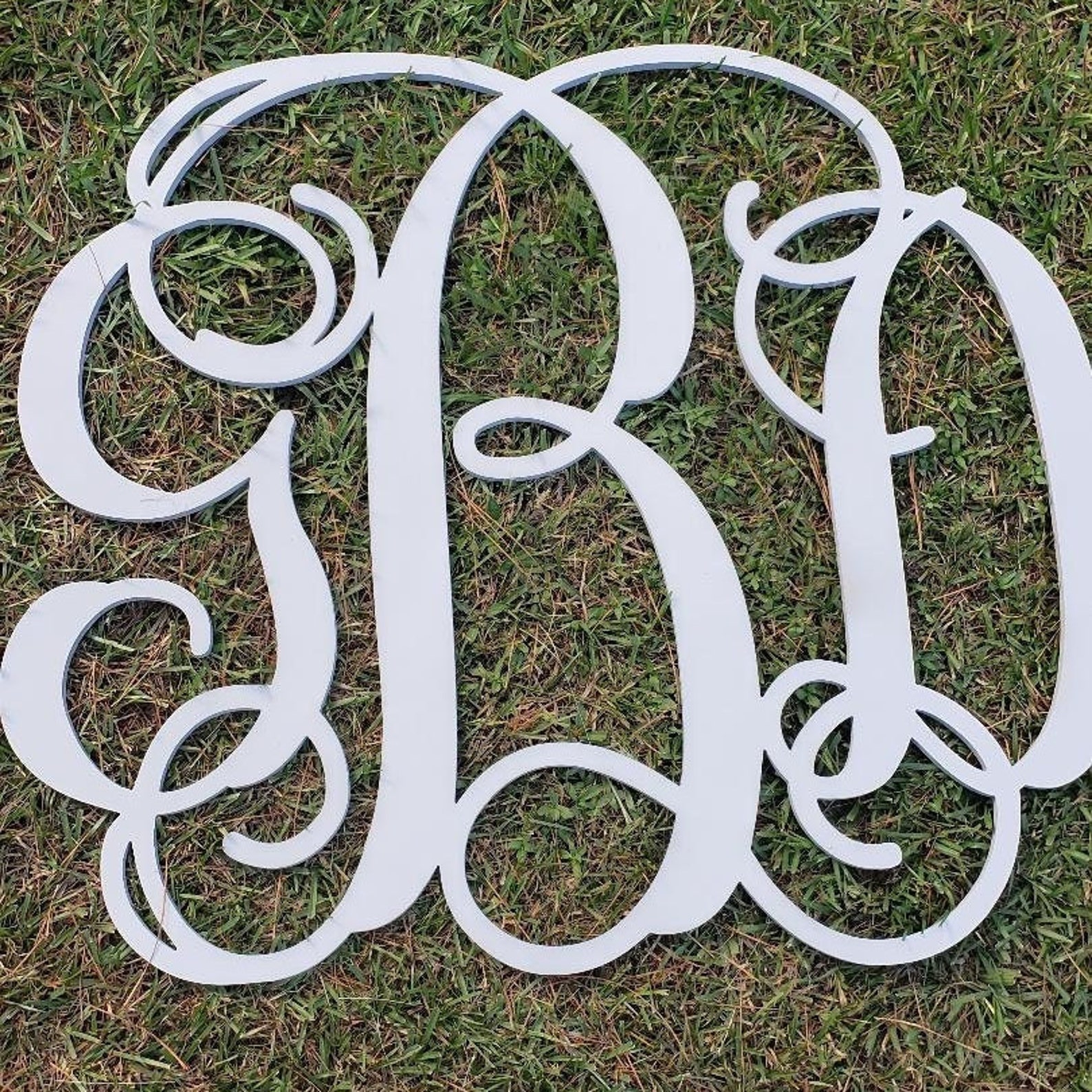 Traditional Wooden Monogram Letters- College Dorm - Wedding Decor- Home ...