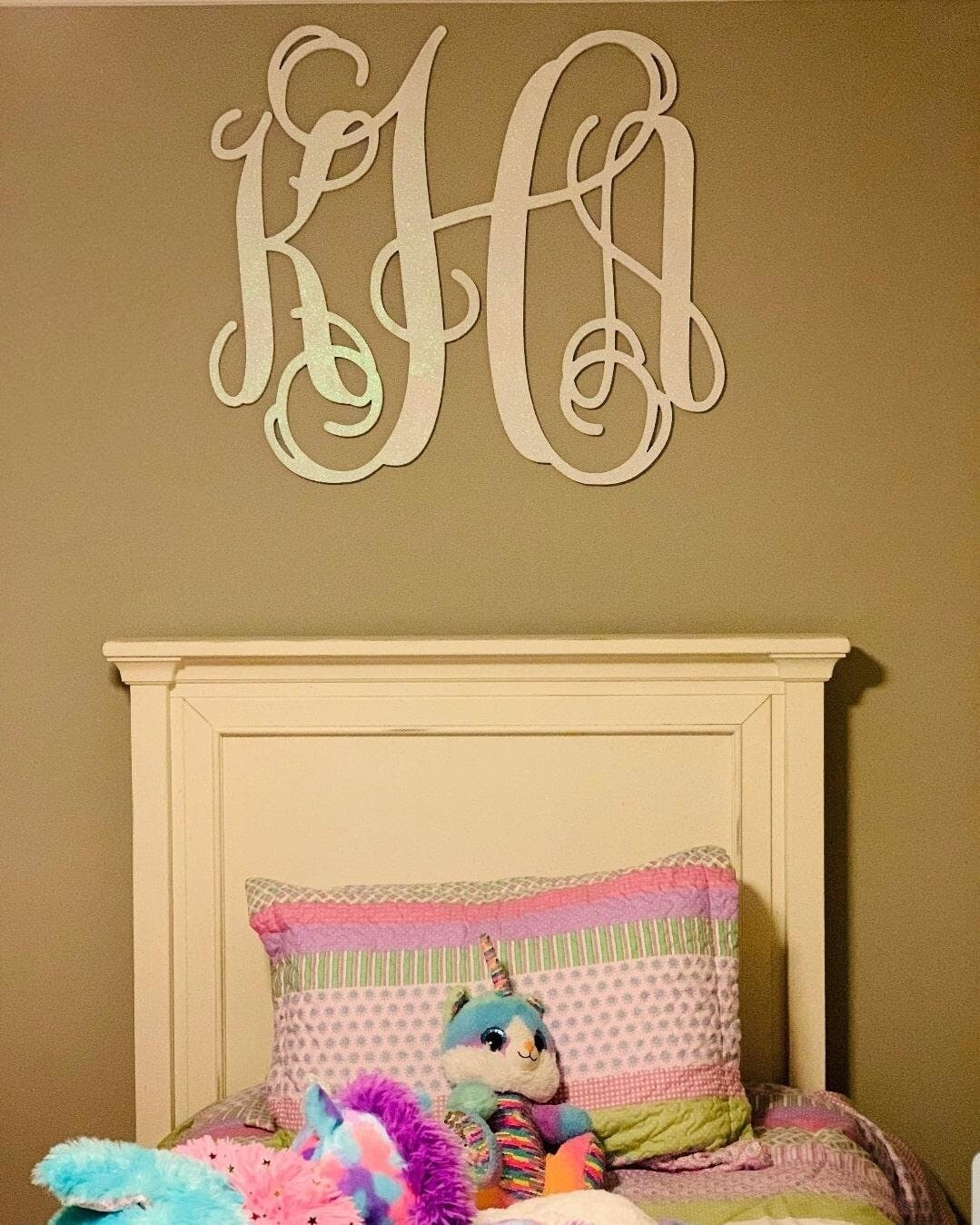 Traditional Wooden Monogram Letters- College Dorm - Wedding Decor- Home ...