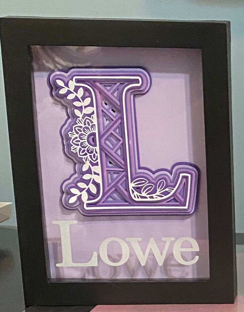5 X7 Framed Layered Mandala Letter - Etsy