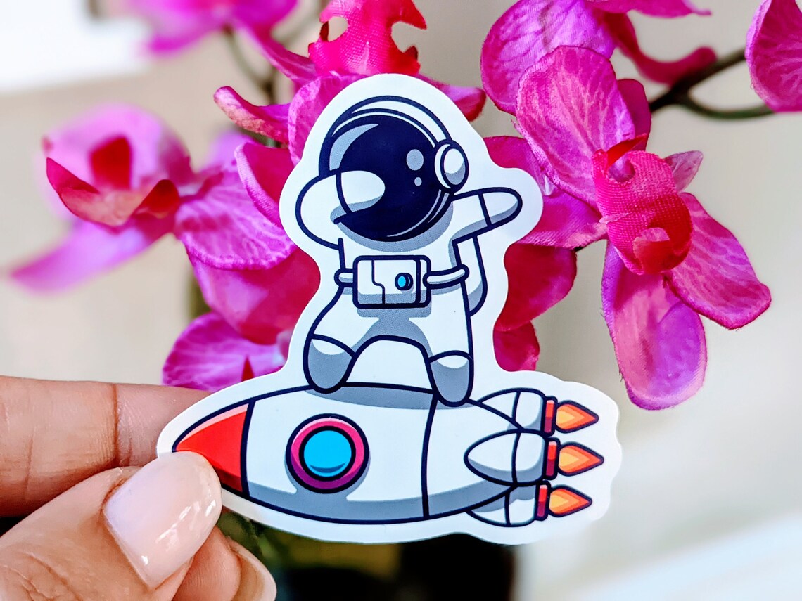Cute Astronaut Stickers Pack of 10 Assorted Space Sticker for Kids ...