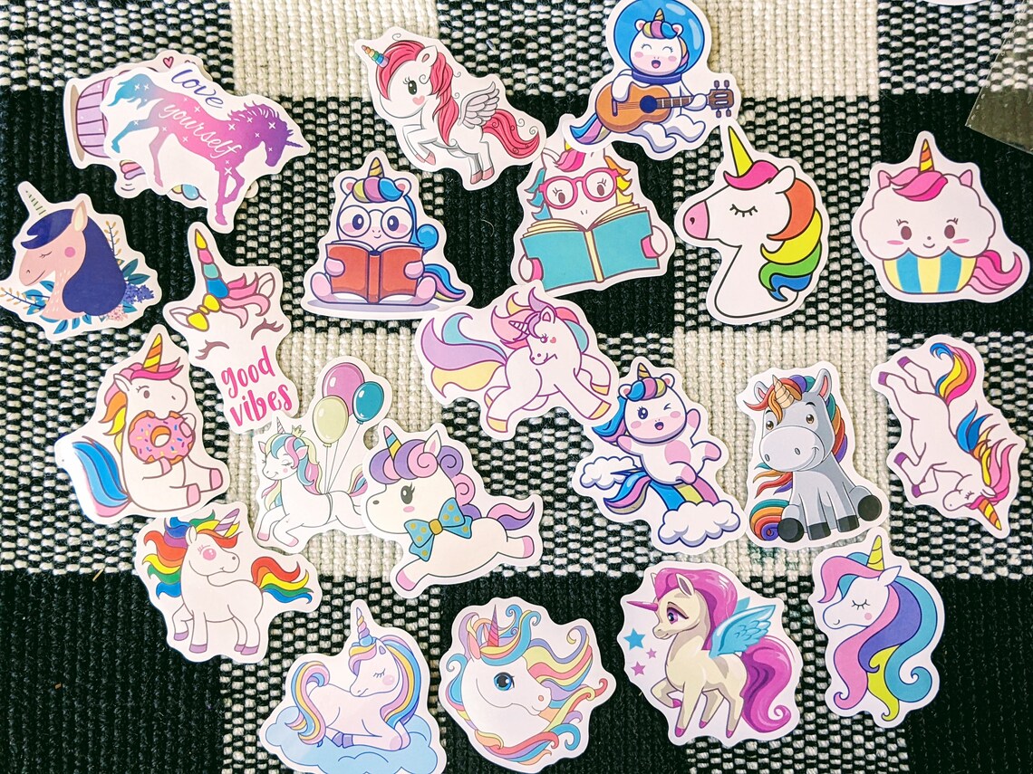 Cute Unicorn Stickers Pack of 10 Assorted Unicorn Sticker for - Etsy