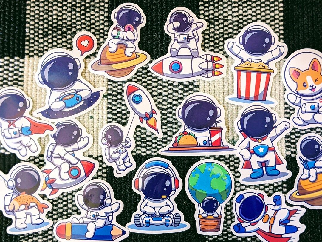 Space Astronaut Sticker 10 Pieces Assorted Space Sticker for Kids ...