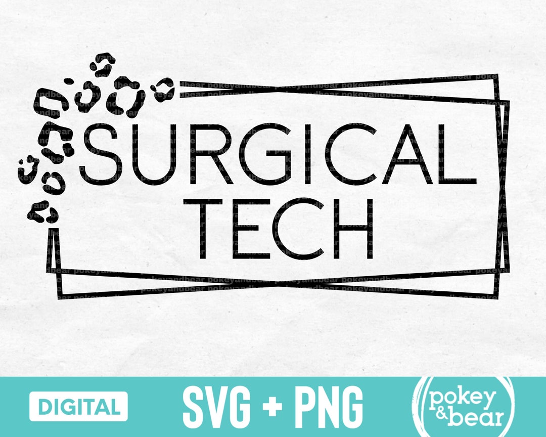 Leopard Surgical Tech Svg Cheetah Surgical Tech Png Sublimation Design ...