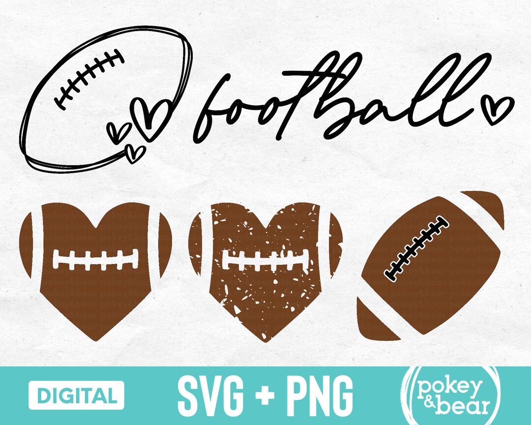 Football Svg Bundle Football Heart Svg Football Love Svg Football Shirt ...
