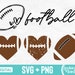 Football Svg Bundle Football Heart Svg Football Love Svg - Etsy