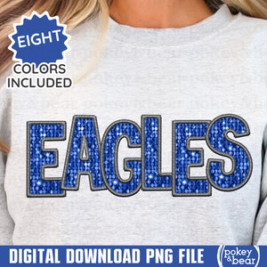 Glitter Eagles Png Sublimation Design Sequin Sports Team Png Eagles Shirt Design Sparkly Game ...