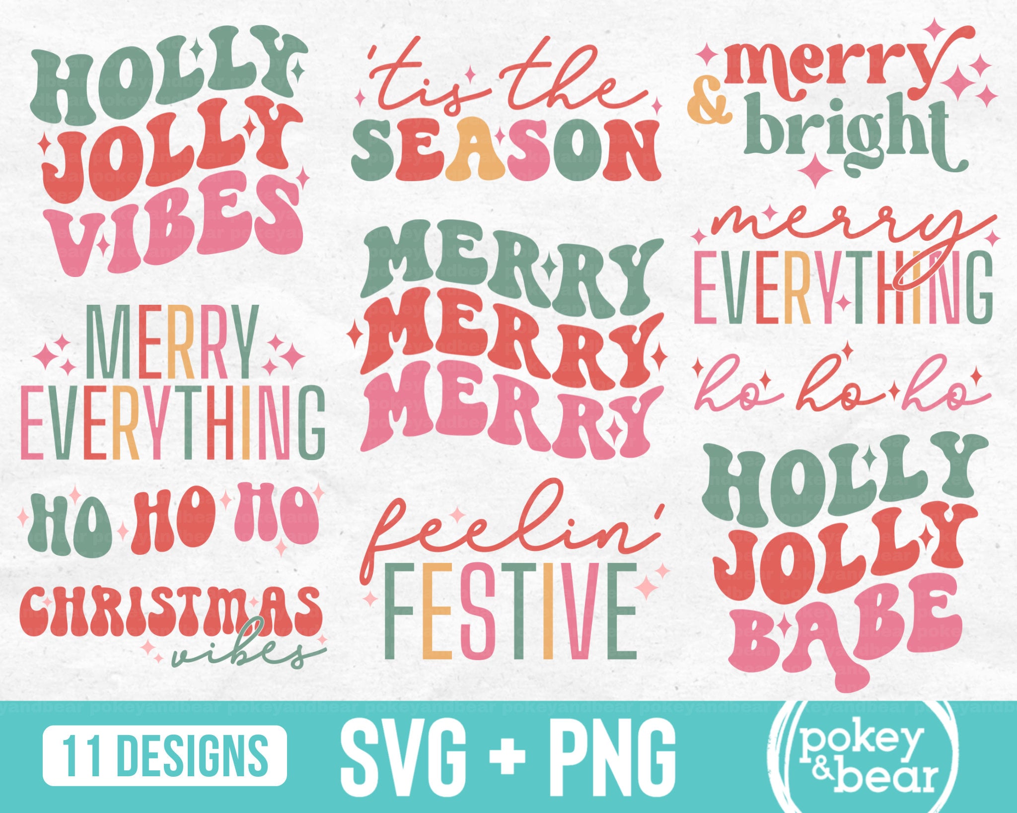 Retro Christmas Svg Bundle Groovy Christmas Png Bundle - Etsy