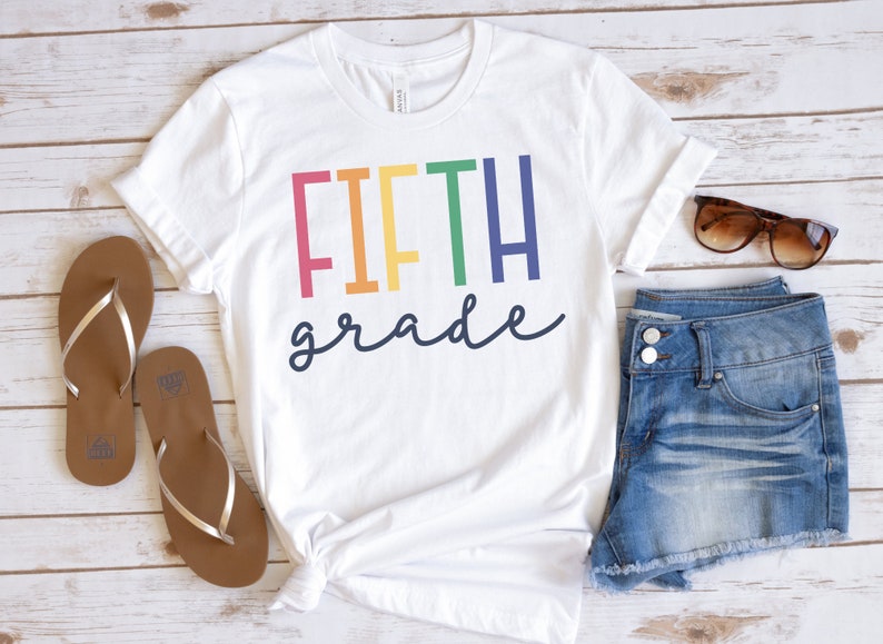 Rainbow Fifth Grade Svg Fifth Grade Png 5th Grade Cut File - Etsy