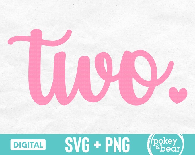 Two SVG | 2nd Birthday Svg | Baby Girl Birthday Svg | Second Bday Svg ...
