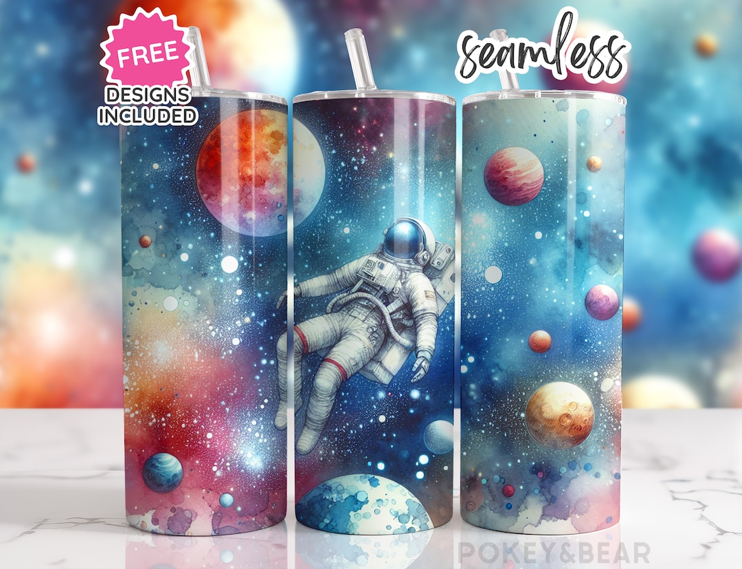 Astronaut Tumbler Wrap 20 Oz Skinny Tumbler Sublimation Design Outer ...