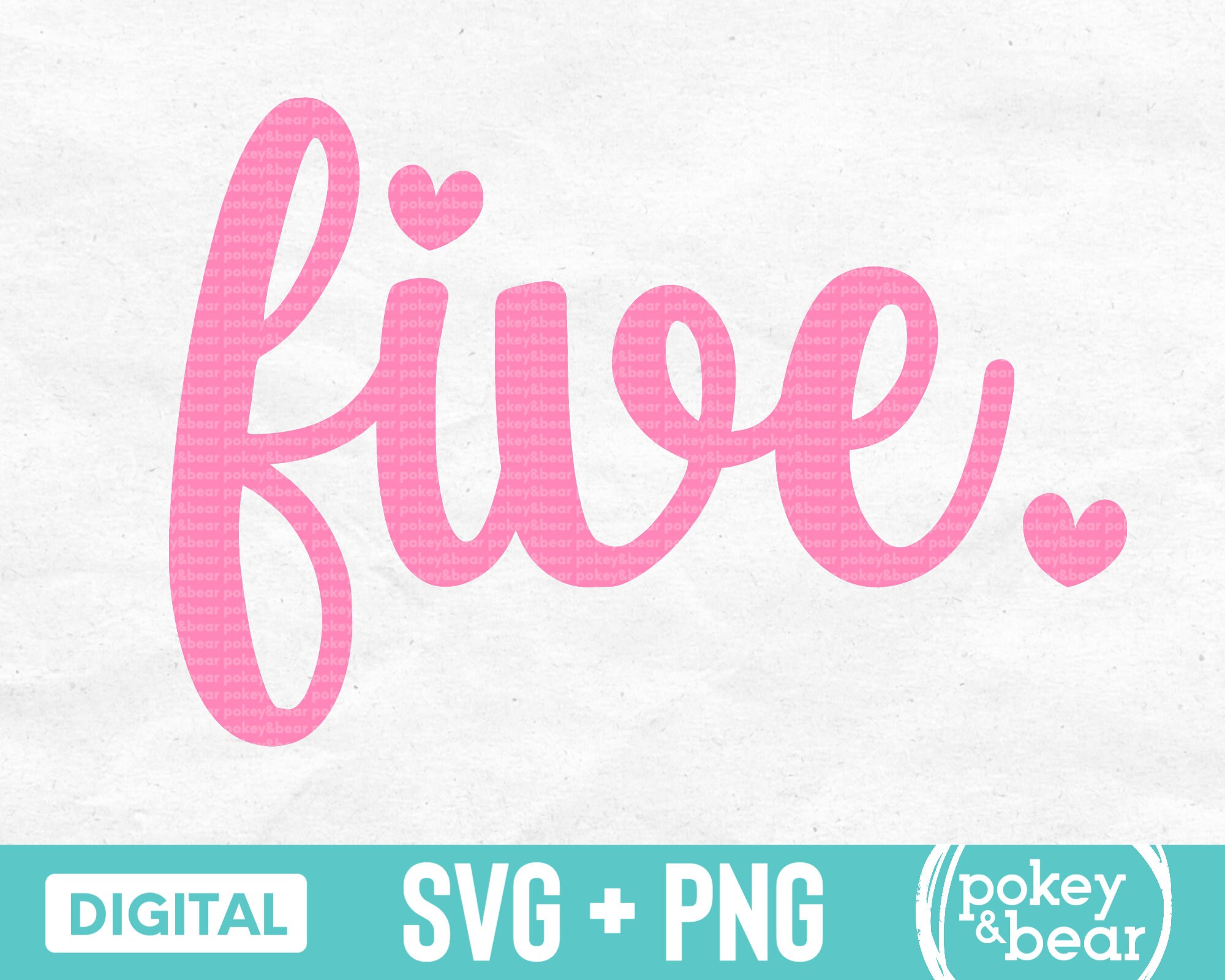 Five Svg 5th Birthday Svg Fifth Birthday Svg Birthday Girl | Etsy