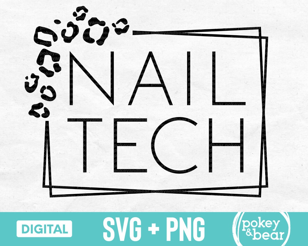 Leopard Nail Tech Svg Cheetah Nail Technician Svg Nail Artist Svg Nail ...