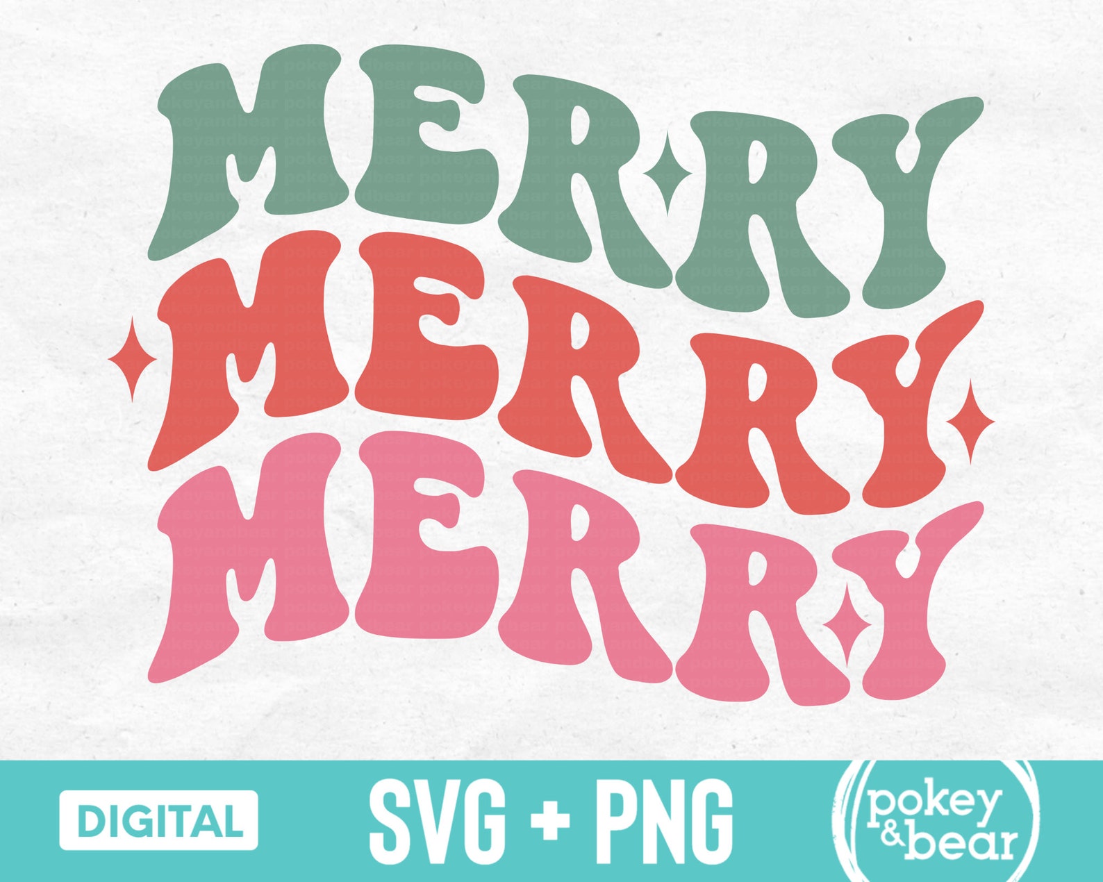 Merry Merry Merry Svg Merry Christmas Svg Retro Christmas - Etsy