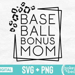 Baseball Bonus Mom Svg Cheetah Baseball Svg Baseball Mom Shirt Svg ...