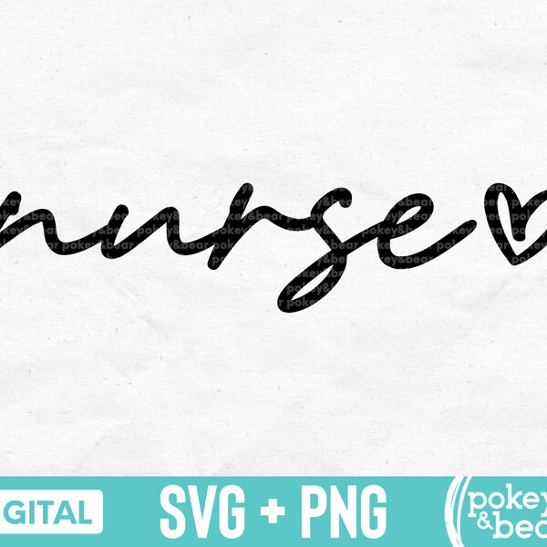 Nurse Cursive Svg - Etsy