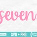 Seven Svg 7 Svg Seventh Birthday Svg 7th Birthday Svg Birthday Shirt ...