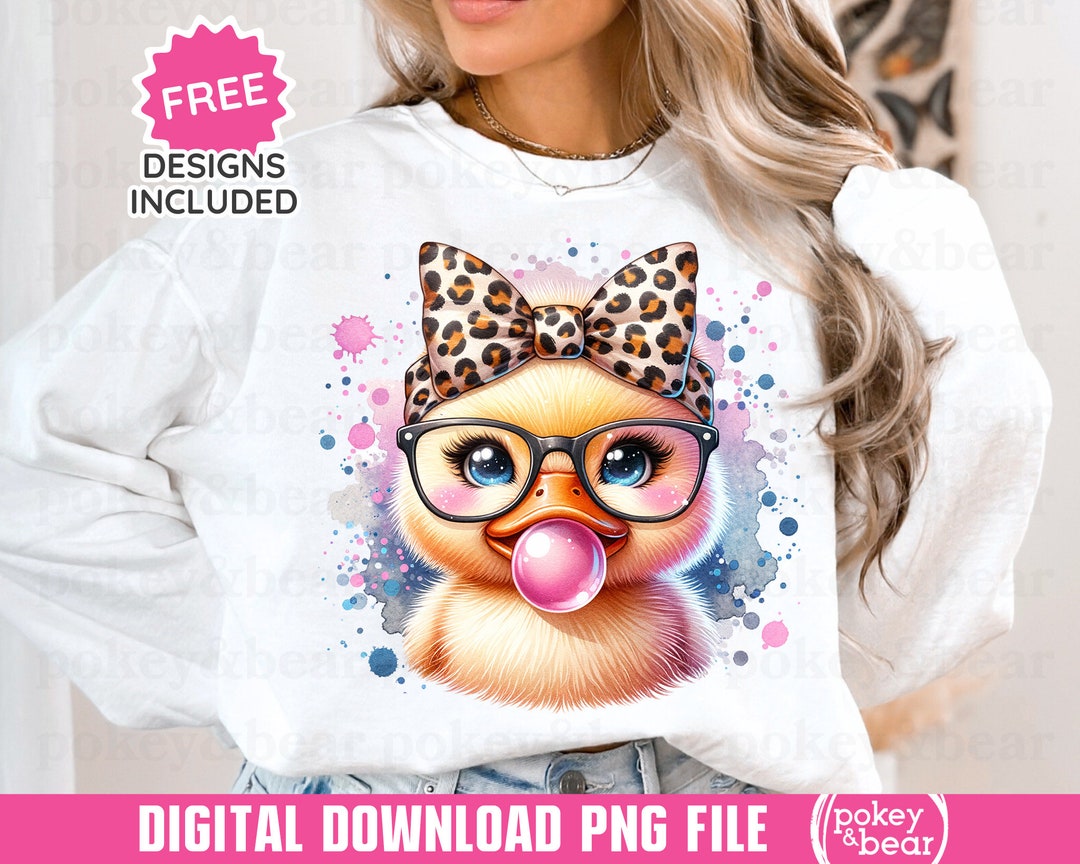 Duck Png Sublimation Design Easter Shirt Design Cute Duck Clipart ...