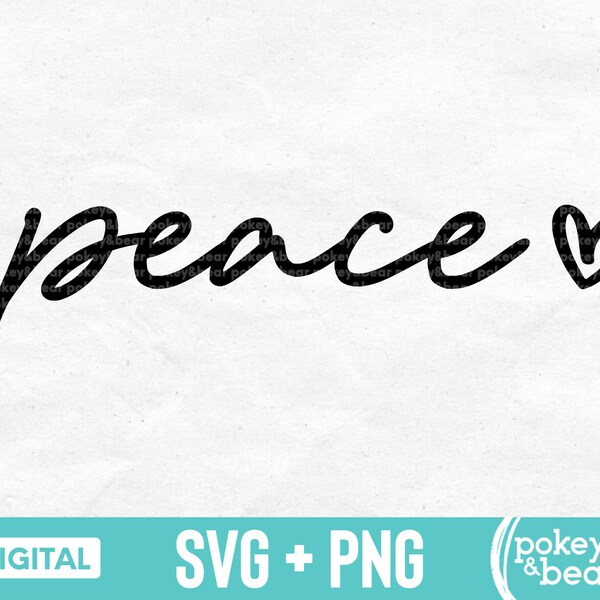 Heart Peace Sign - Etsy