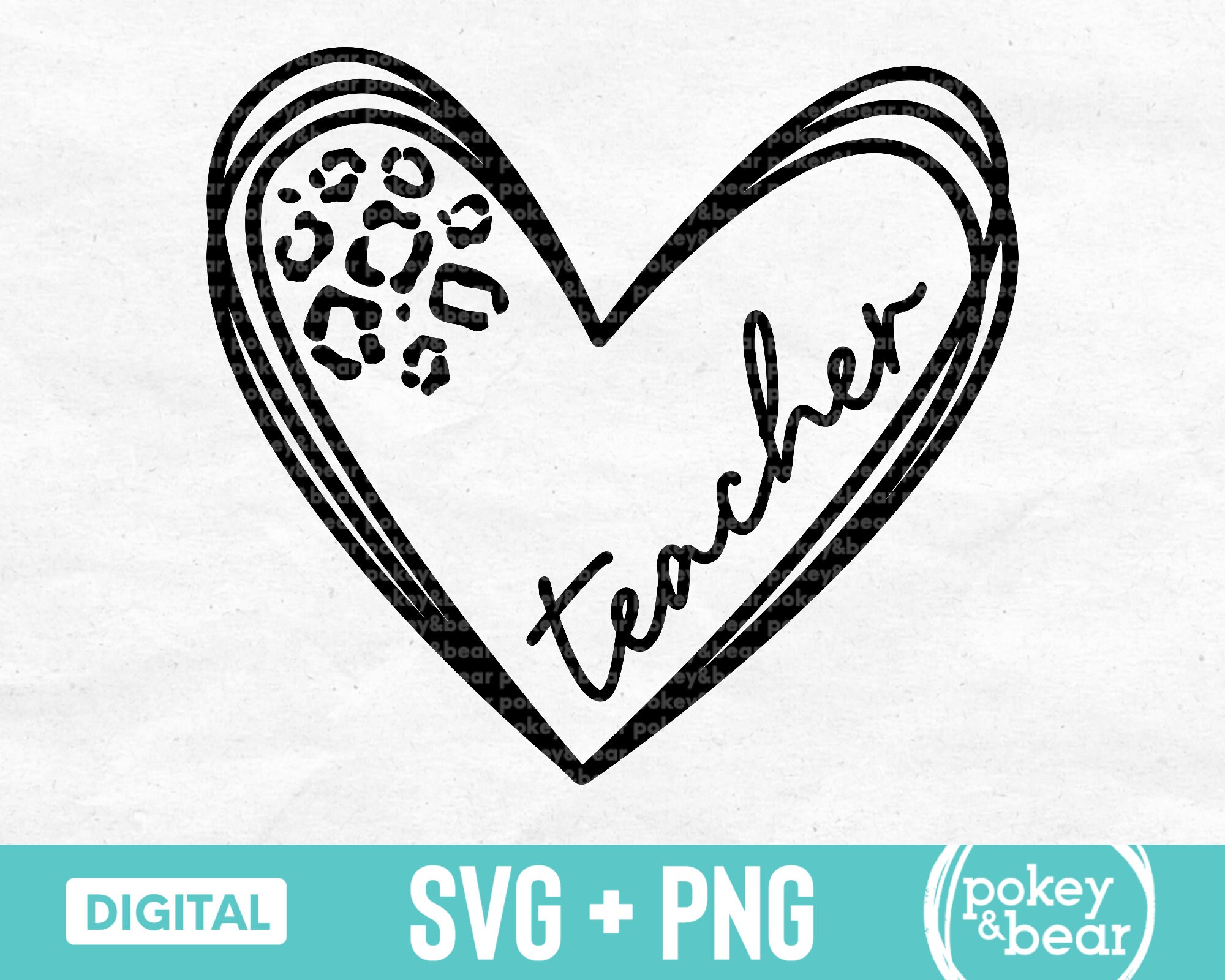Leopard Teacher Heart Svg Cheetah Teacher Svg Teacher Shirt - Etsy